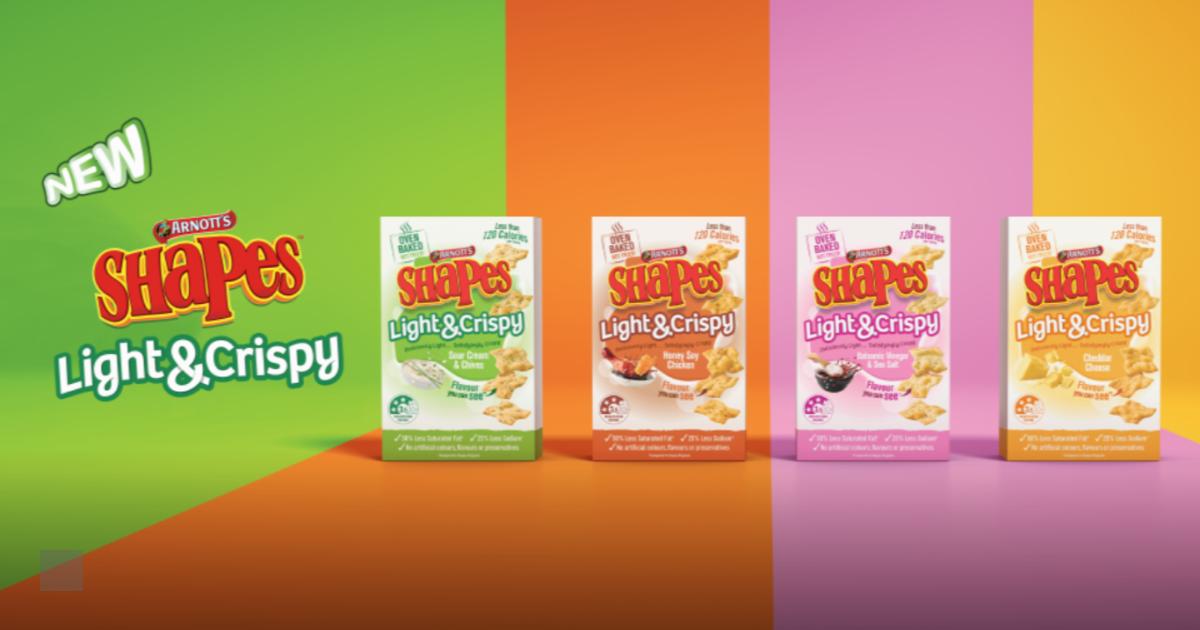 Arnott’s drops oven-baked Light & Crispy Shapes – Crumb Wire