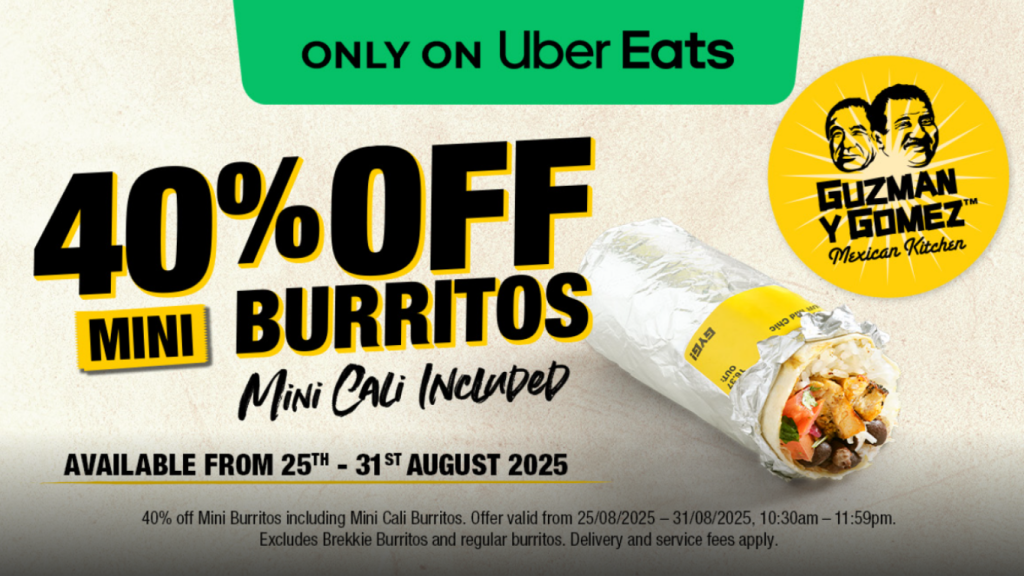 Guzman y Gomez launches week-long 40% off Mini Burrito deal on Uber ...
