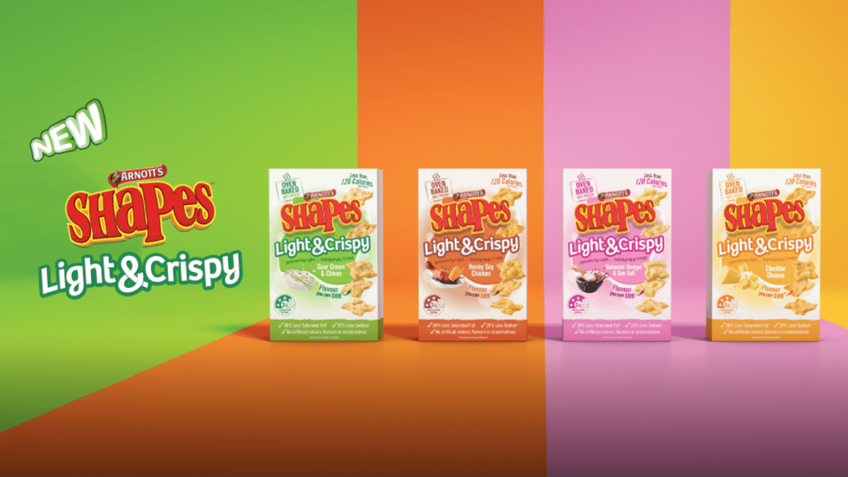 Arnott’s drops oven-baked Light & Crispy Shapes – Crumb Wire